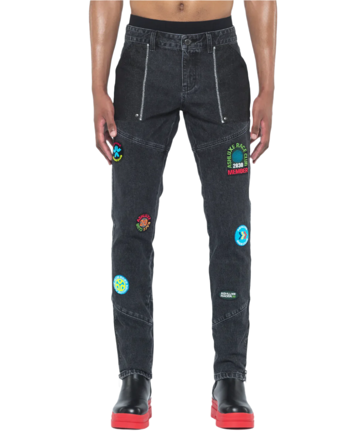 Ashluxe Race Club Denim Pant Black – ASHLUXE