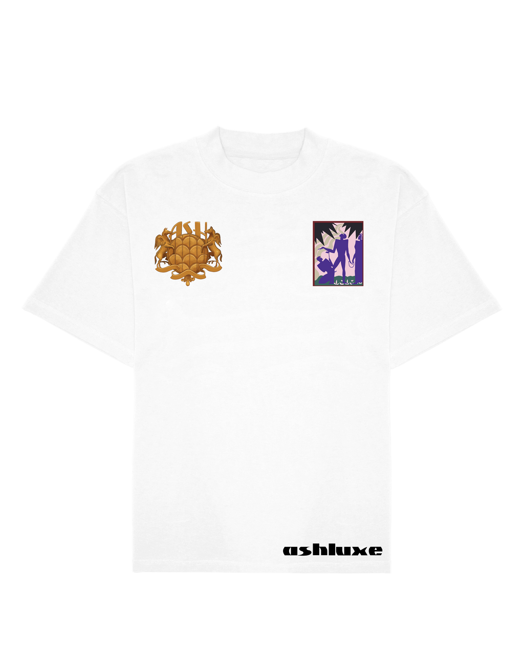 Ashluxe Fela Inspired Badge T-shirt White – ASHLUXE