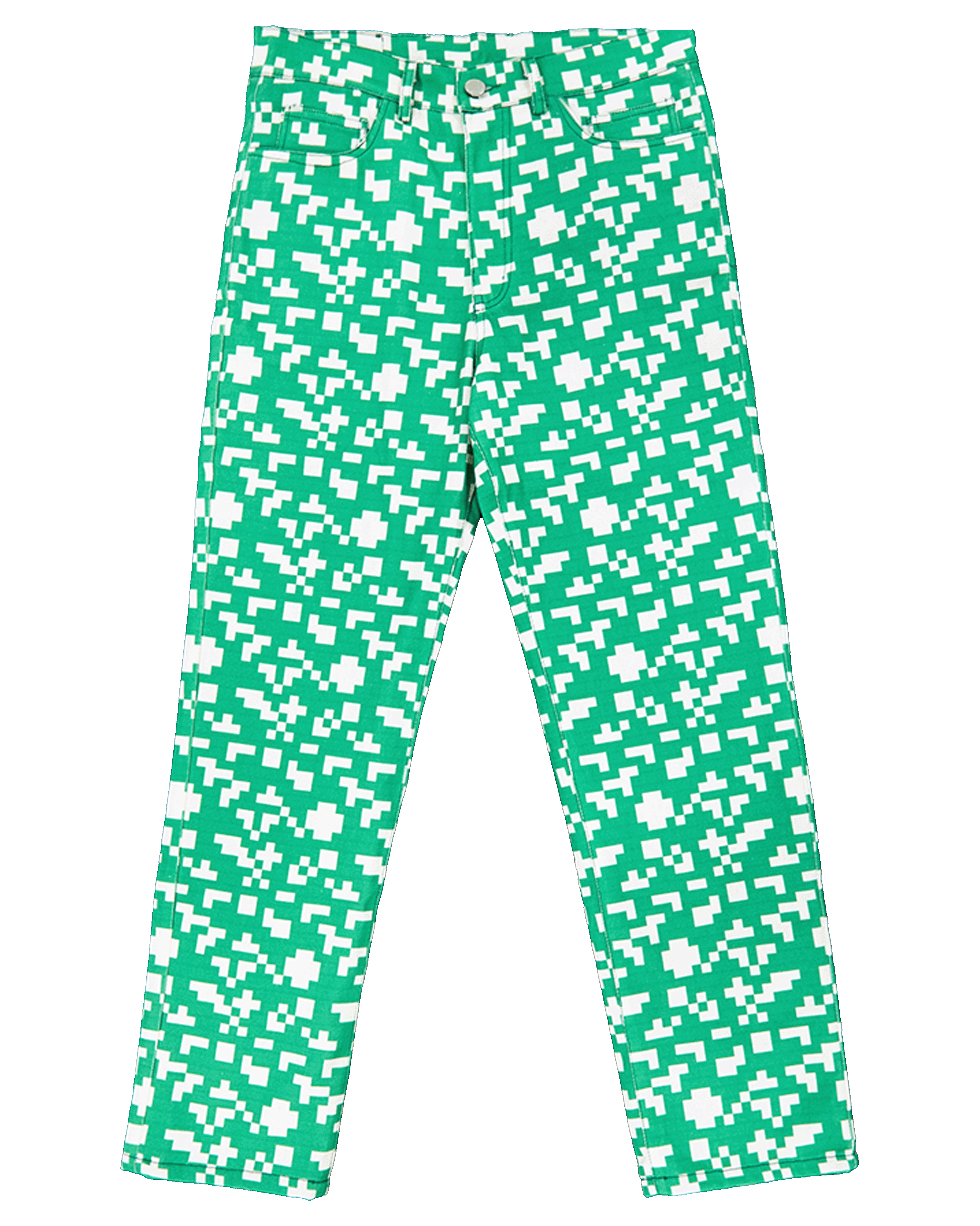 Ashluxe Pixel Denim Pant Green – ASHLUXE
